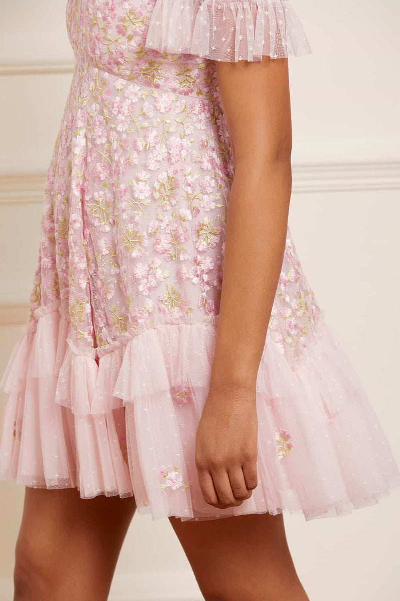 Evening Primrose Micro Mini Dress – Pink | Needle & Thread